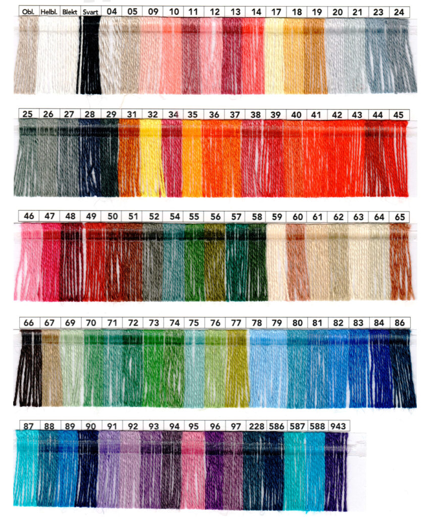 Digital Shade Card - Garnhuset Linen 16/2 - Weaving Yarn