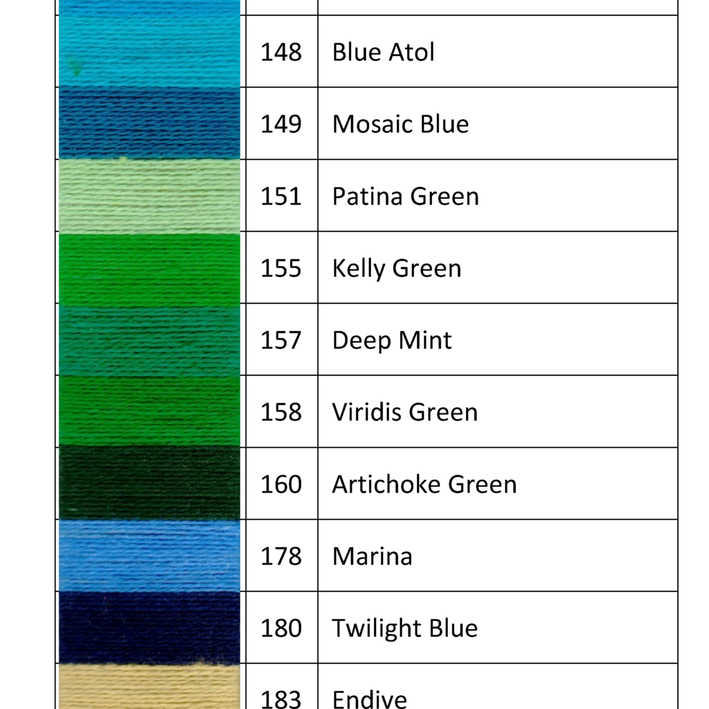 Digital Shade Cards - Weaving Yarn